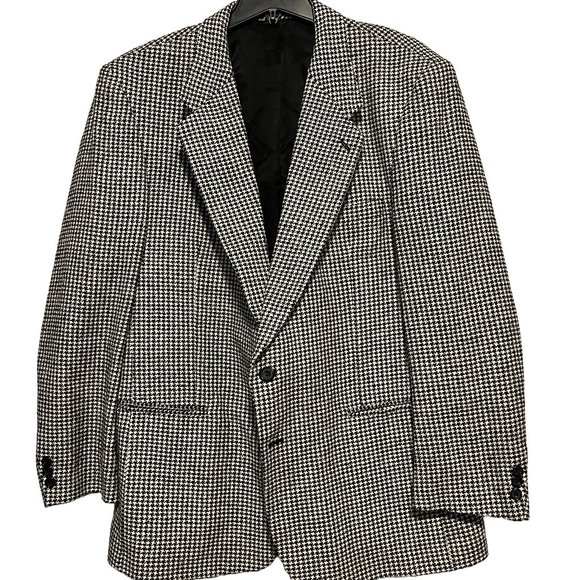 Aldo Ferrari | Suits & Blazers | Vintage Aldo Ferrari Black White 44r ...